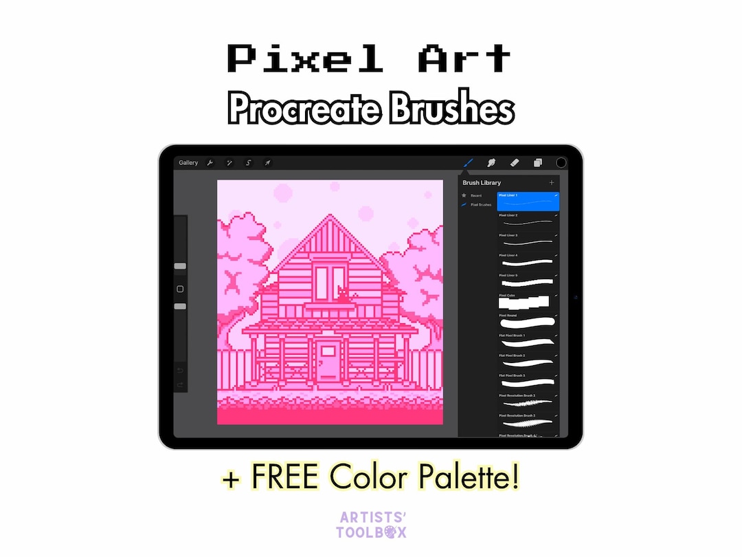 Pixel Procreate Brushes, Pixel Art Brushes, Retro Pixel Brushes for Video Game Art, Instant ...