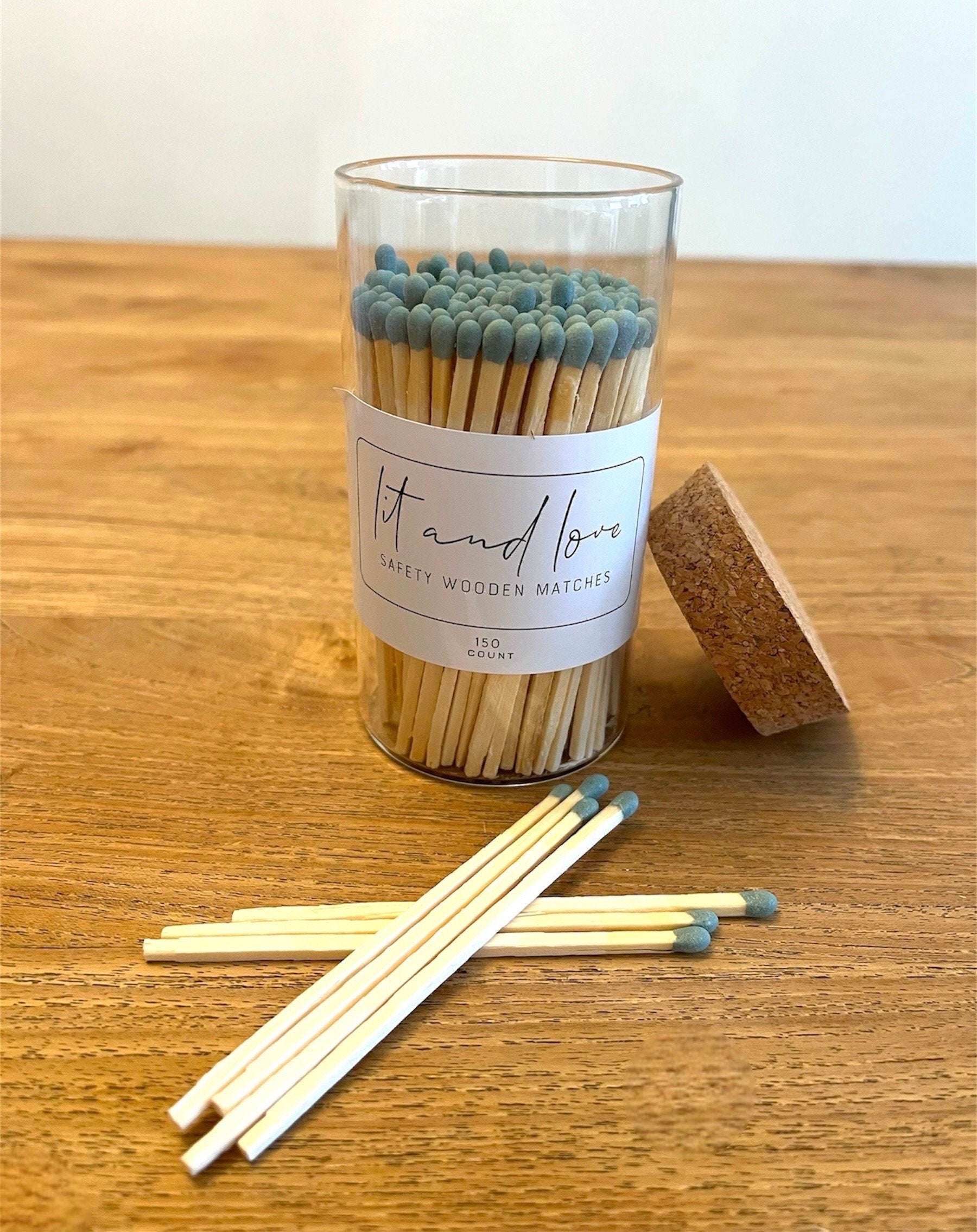 Apothecary Glass Bottle | 150 Safety Matches | Match and Striker ...