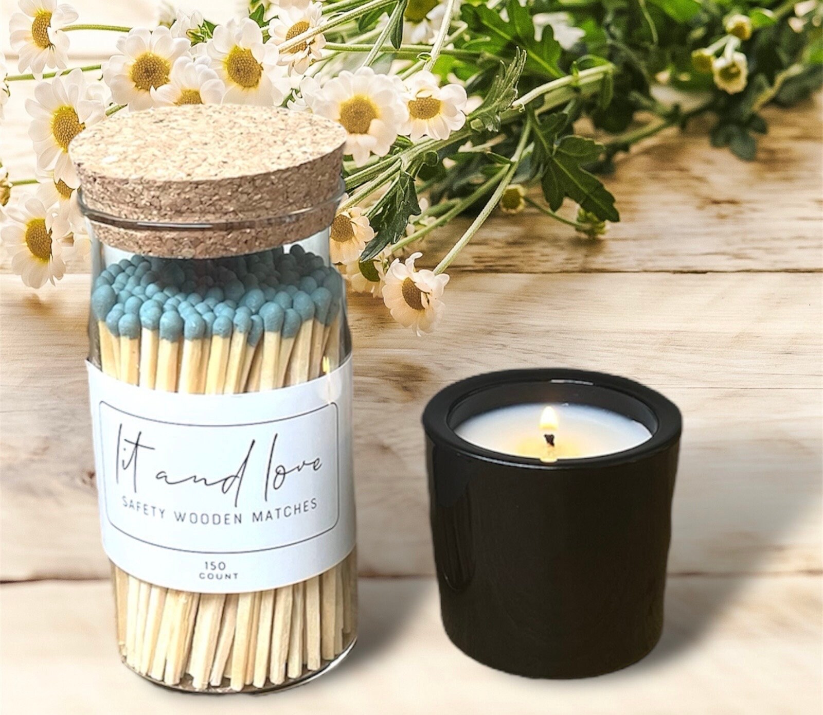 Apothecary Glass Bottle | 150 Safety Matches | Match and Striker ...