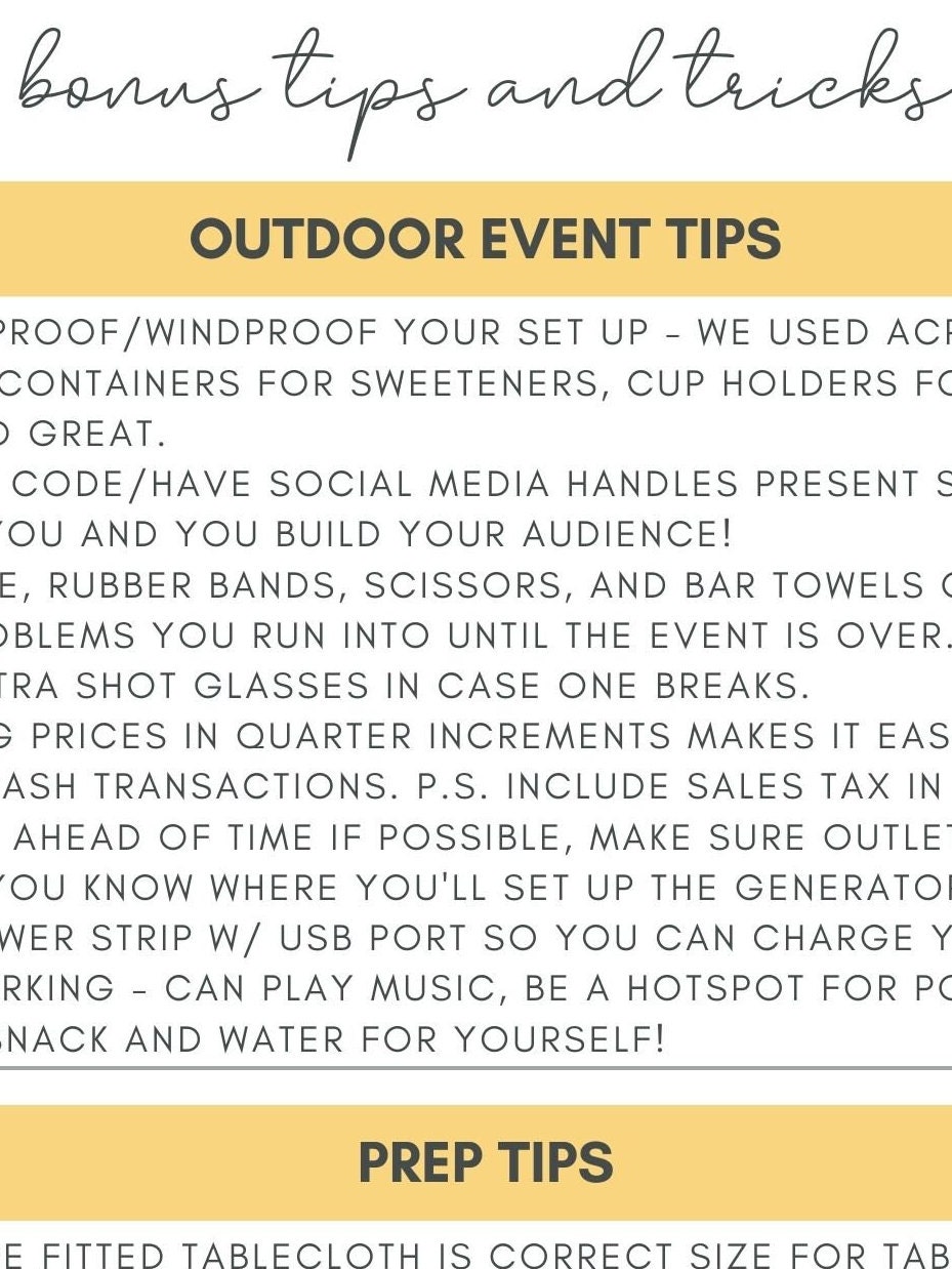 Pop-up Checklist & Valuable Tips for Mobile Coffee Carts | Mobile ...