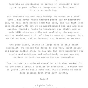 Pop-up Checklist & Valuable Tips for Mobile Coffee Carts | Mobile ...