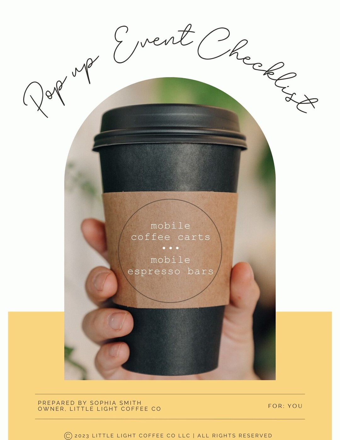 Pop-up Checklist & Valuable Tips for Mobile Coffee Carts | Mobile ...