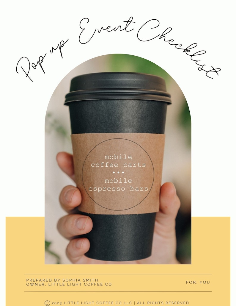 Pop-up Checklist & Valuable Tips for Mobile Coffee Carts | Mobile ...