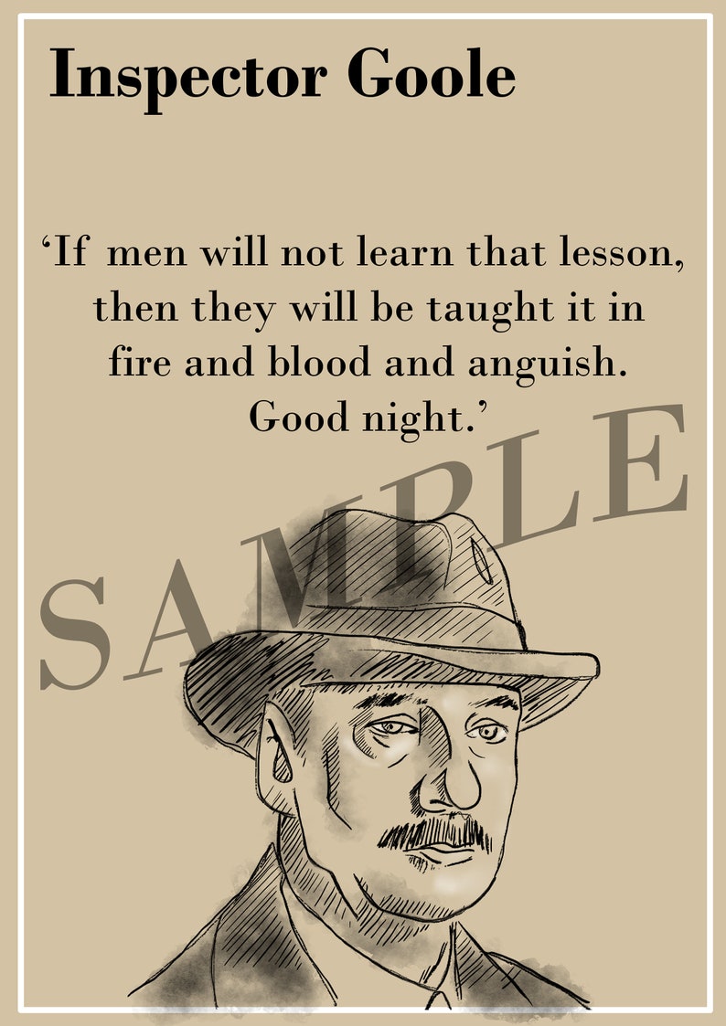 An Inspector Calls Character Posters - Etsy