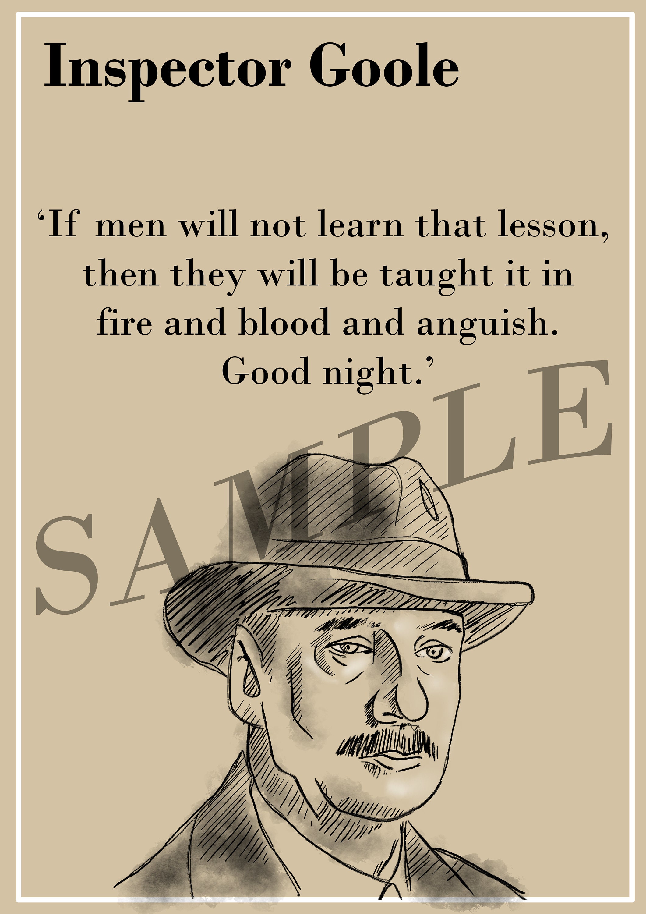 An Inspector Calls Character Posters - Etsy