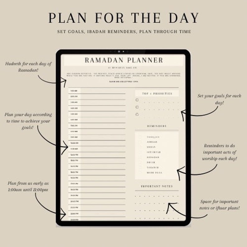 Islamic Ramadan Planner, Digital and Printable Ramadan Planner ...