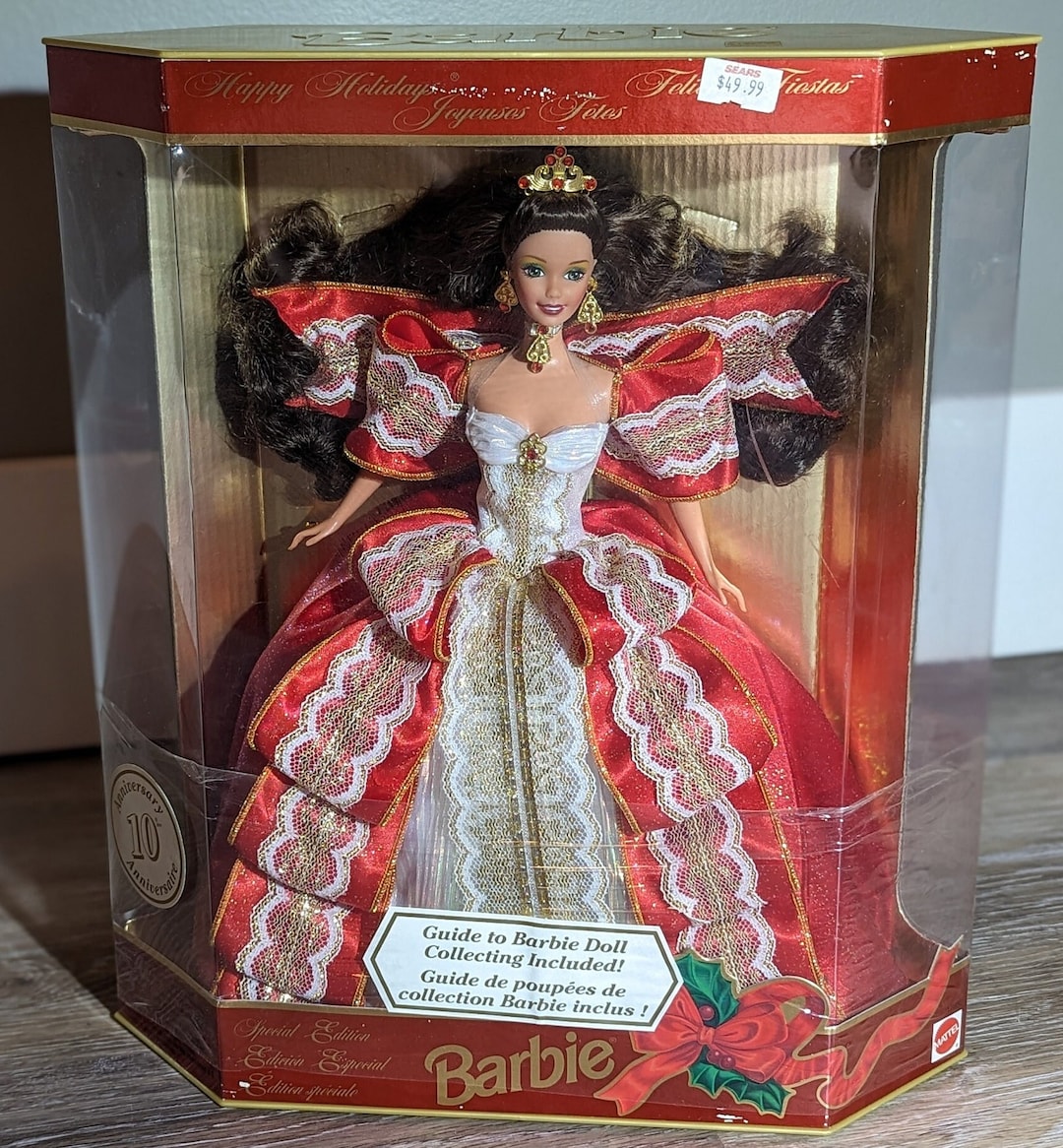 Happy Holidays Barbie (1997) #17832 - Green Eyes With Blue Eye Misprint ...