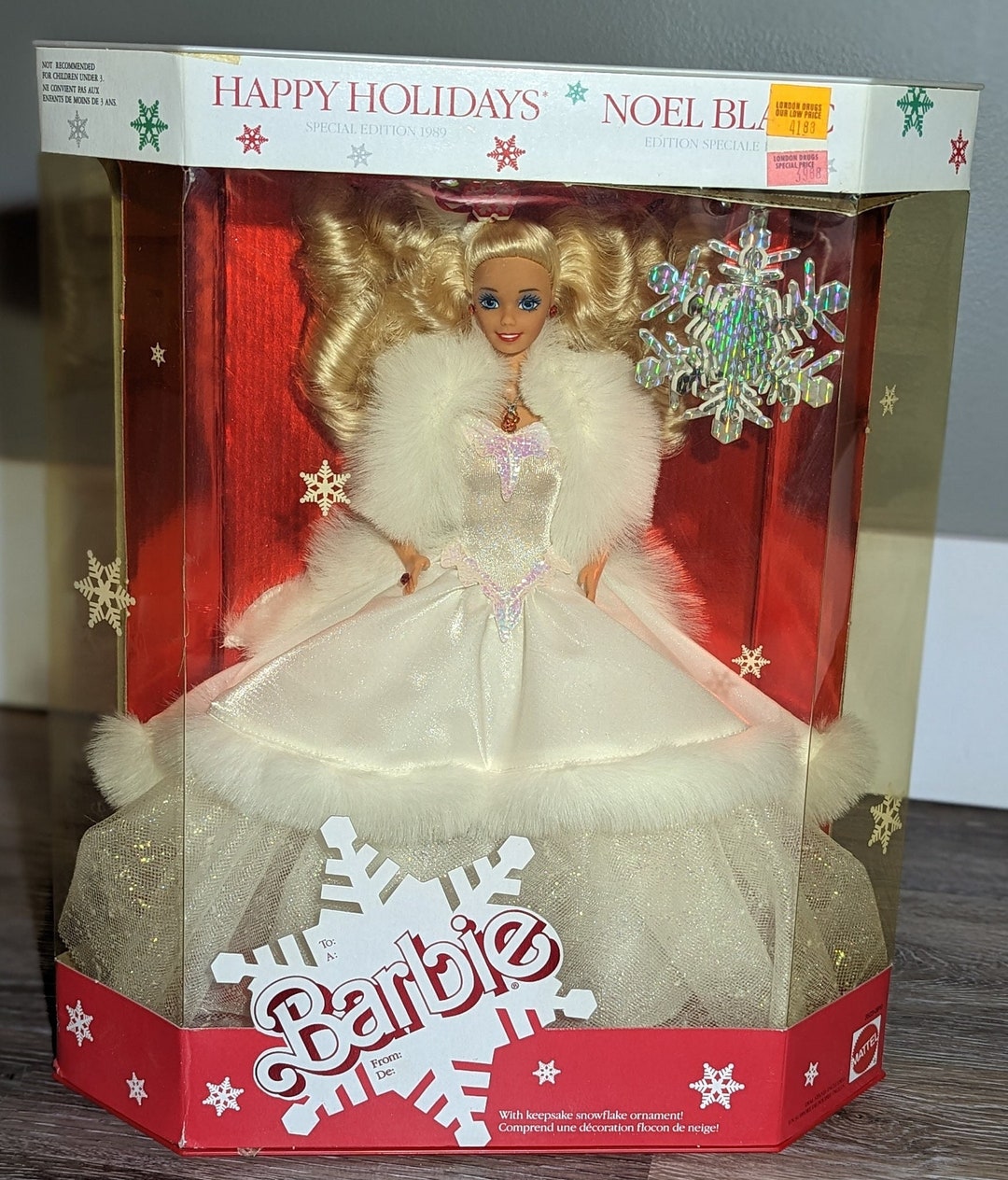 Happy Holidays Barbie 1989 3523 A Vintage Christmas Treasure in Original Packaging NIB Etsy Canada