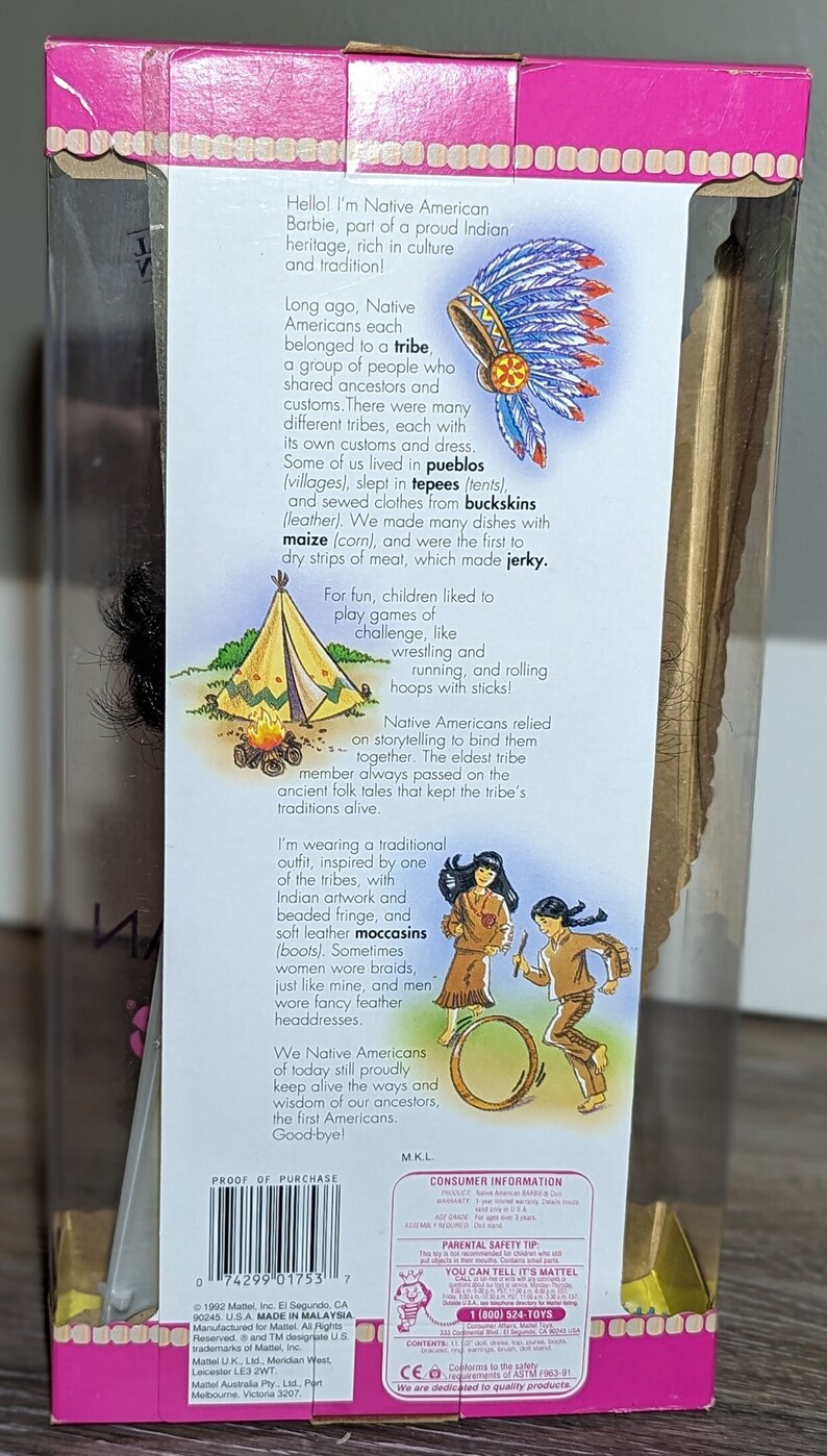 Native American Barbie Doll (1992) #1753 - Vintage Collector's Edition ...