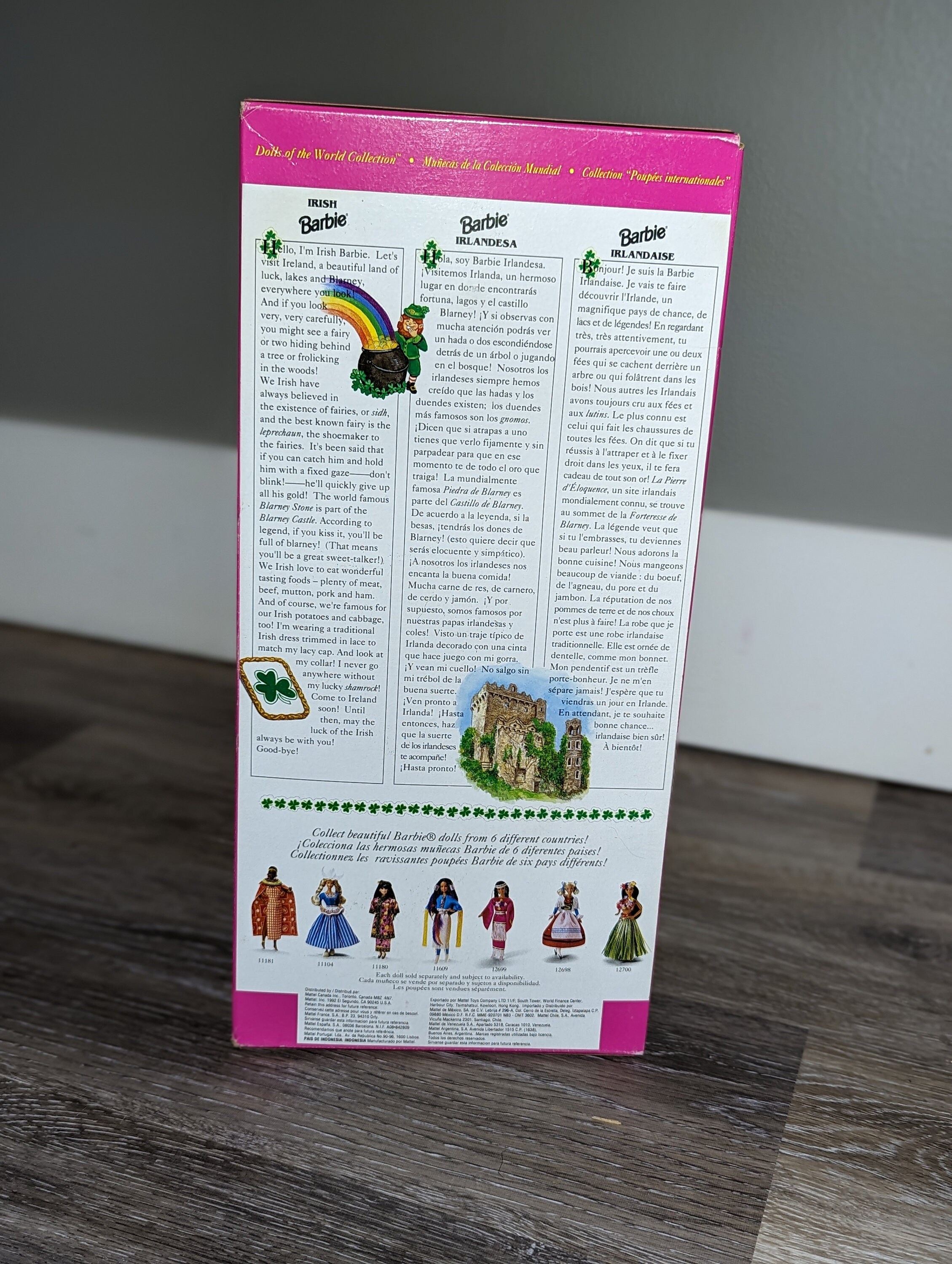 Irish Barbie Doll (1992) #12998 - New in Box - Dolls of the World ...