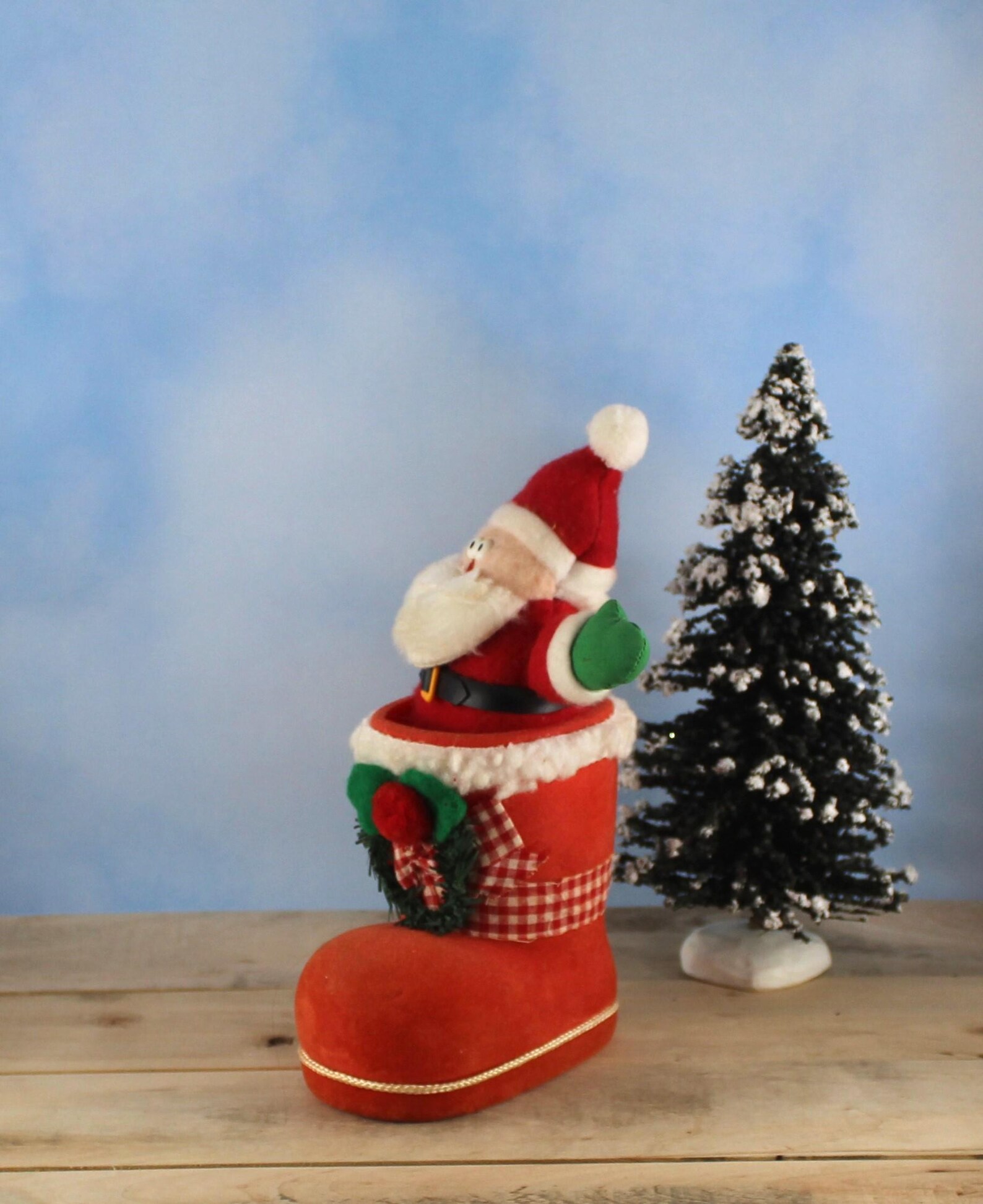 Christmas Santa Boot With Stuffed Santa - Etsy