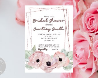 Editable Bridal Shower Invitation Bundle - Etsy