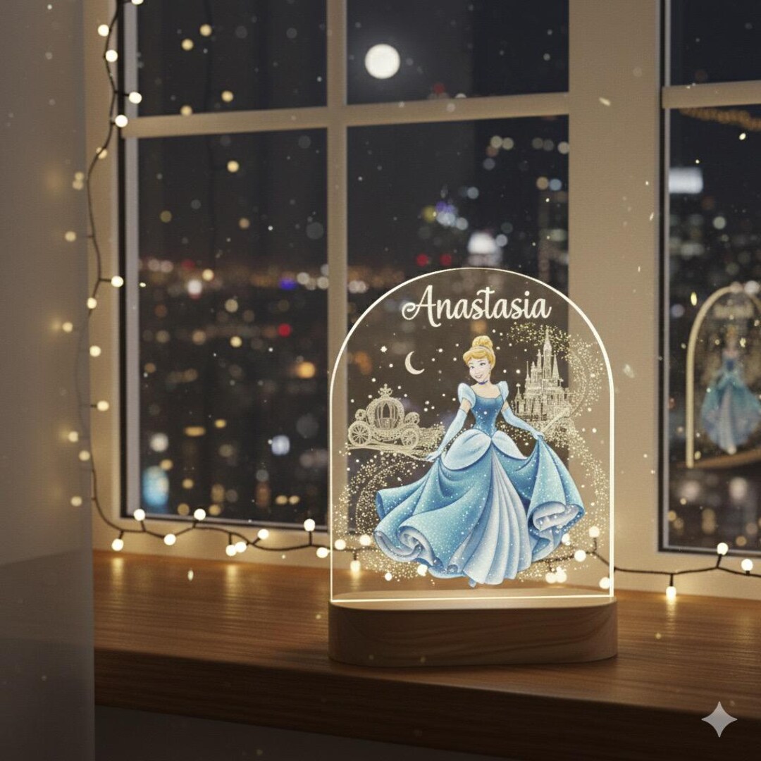Personalized Fairy Tale Princess Night Light | Custom Engraved Girl's ...