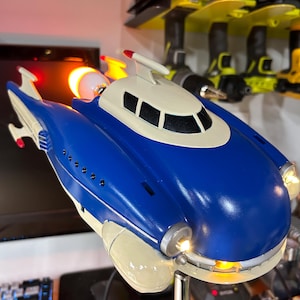 Handmade Vintage Blue UFO Spaceship Lamp, Sweet! - Etsy