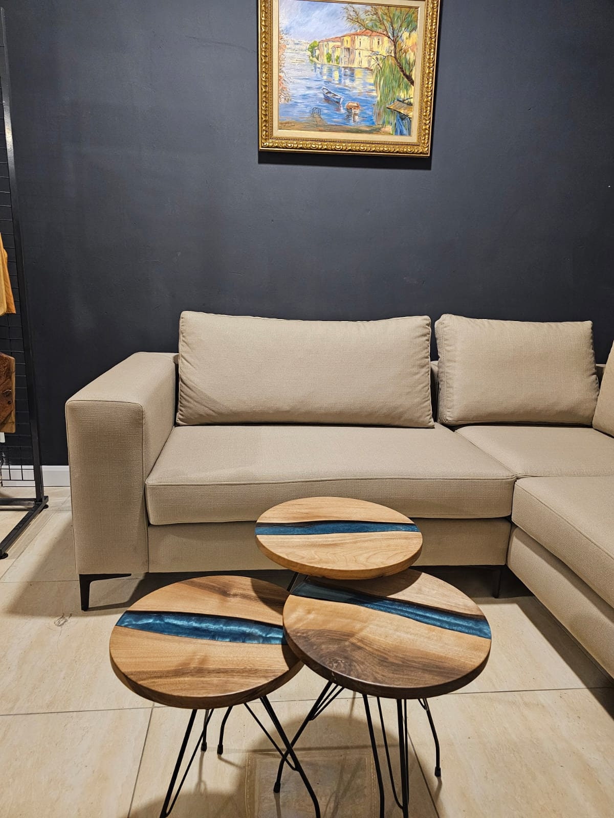 Epoxy River Coffee Table,live Edge Coffee Table, Nesting Coffee Table, Set of 3 Epoxy Resin ...