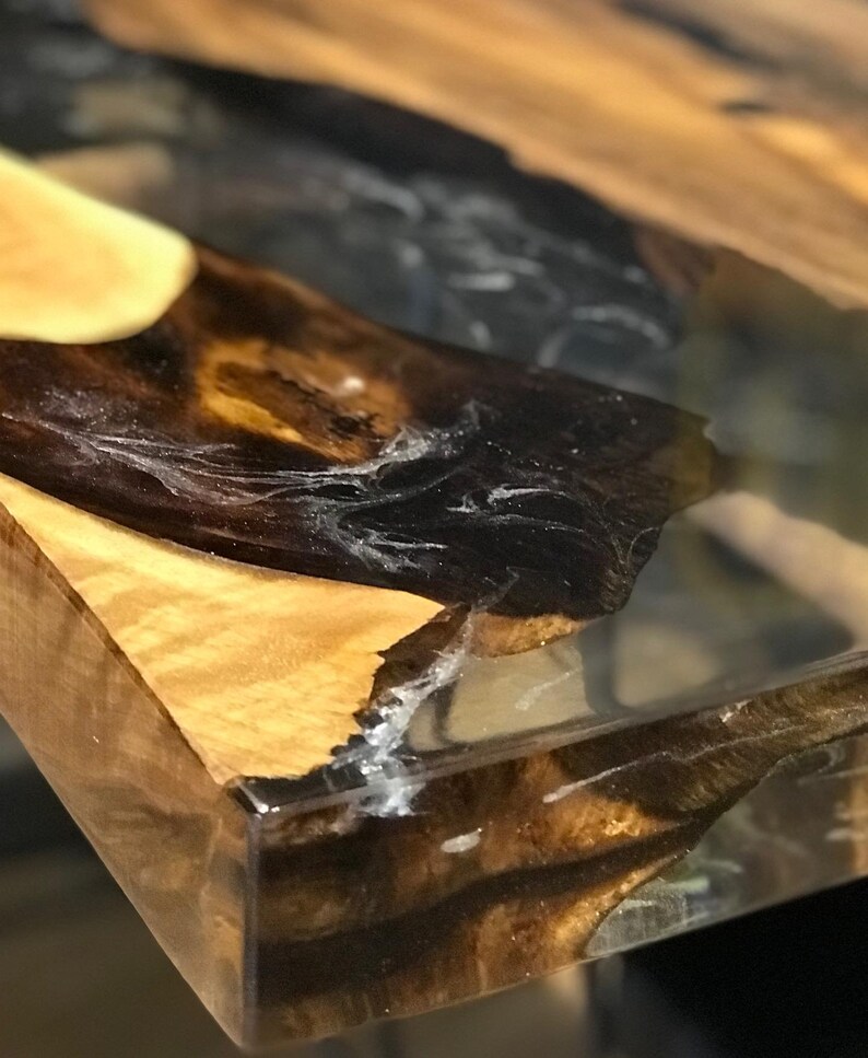 Wooden Epoxy Table Wood Resin Table Walnut Epoxy Table - Etsy