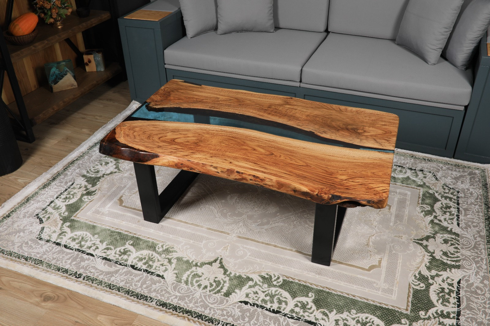 Wood Resin Coffee Table, Epoxy River Coffee Table, Blue Epoxy Coffee ...