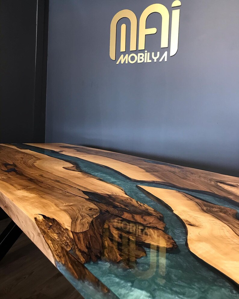 Wooden Epoxy Table Wood Resin Table Walnut Epoxy Table - Etsy