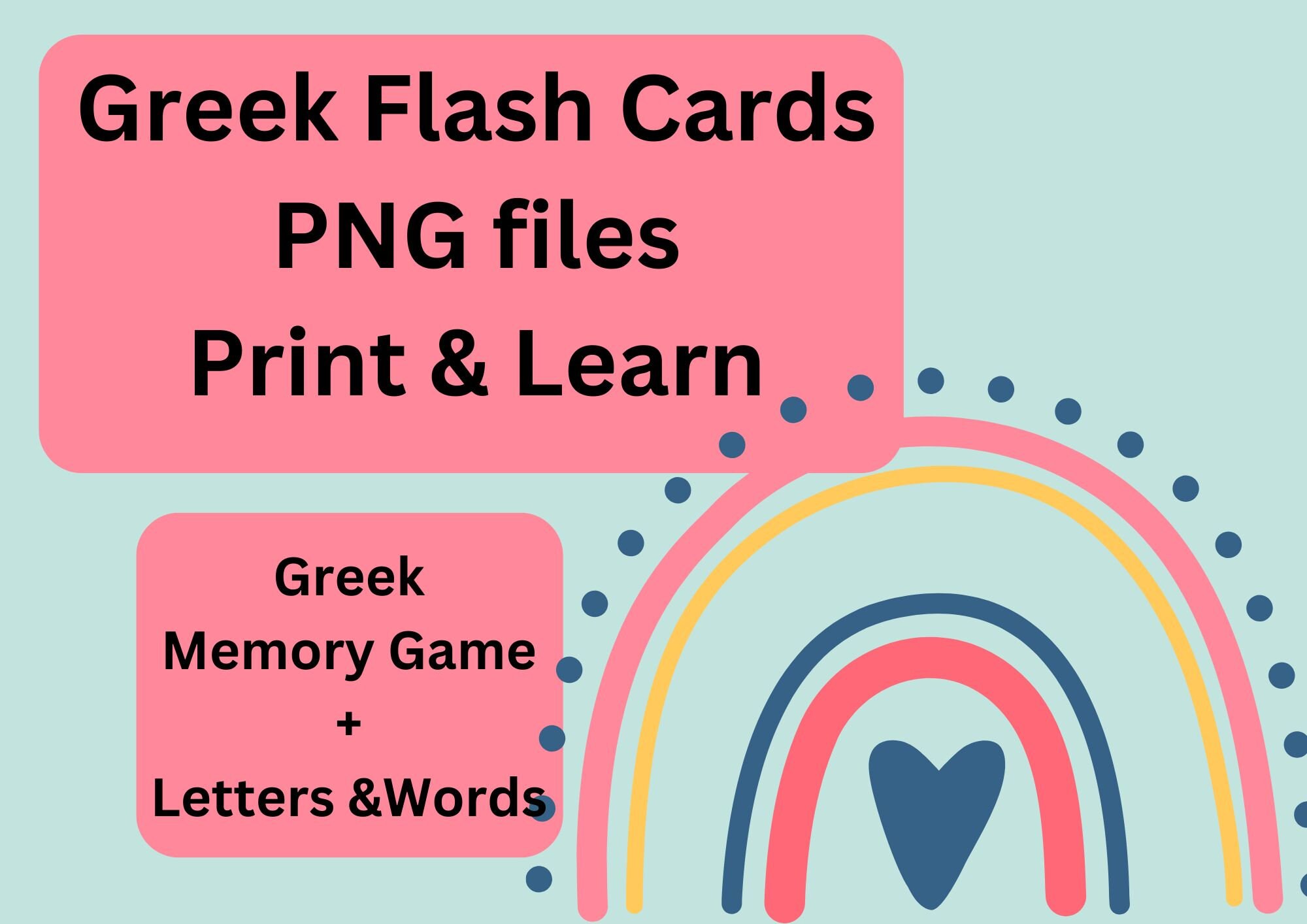 Flash Cards Greek Alphabet Learning Young Beginner Greek Language Play ...