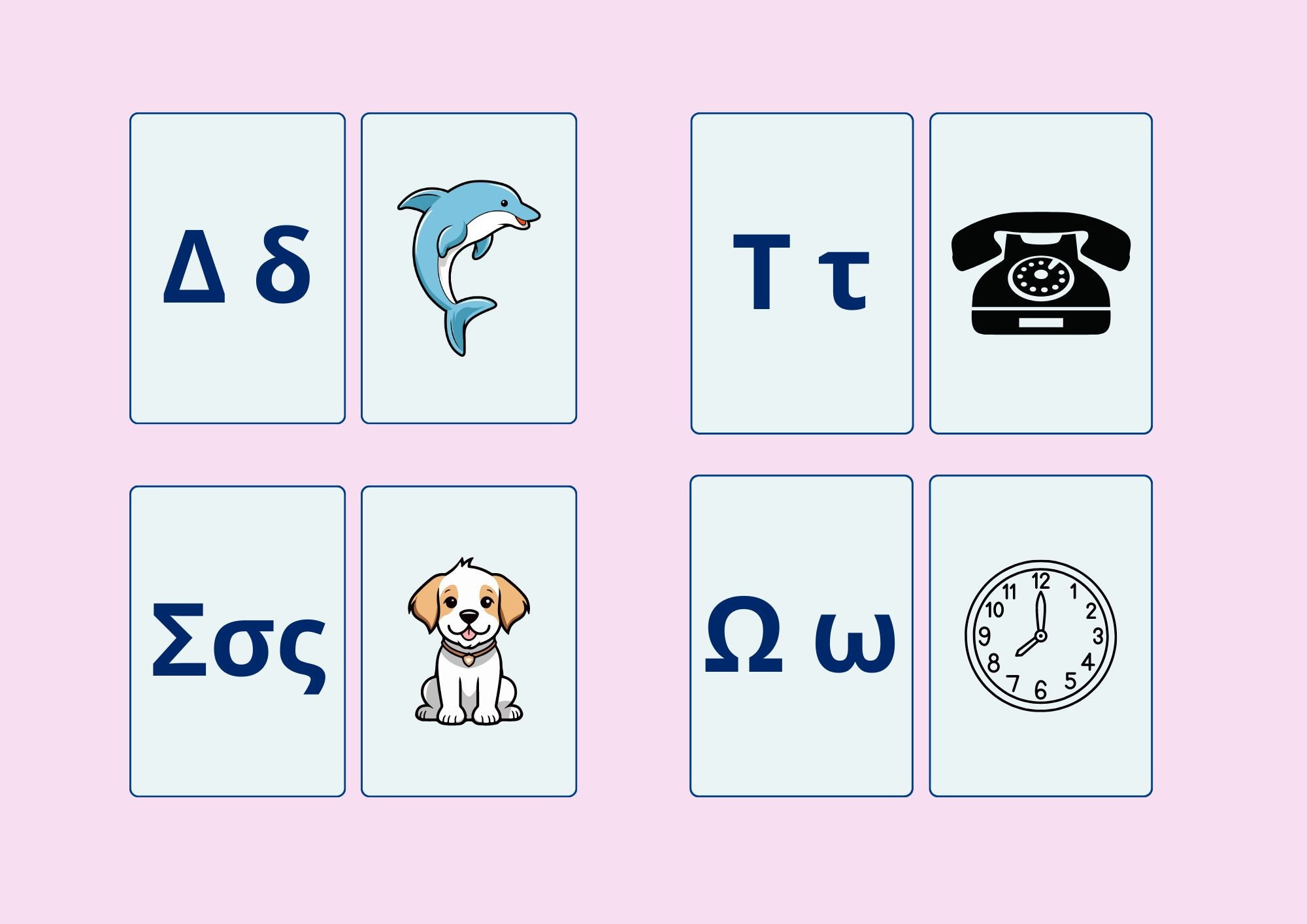 Flash Cards Greek Alphabet Learning Young Beginner Greek Language Play ...