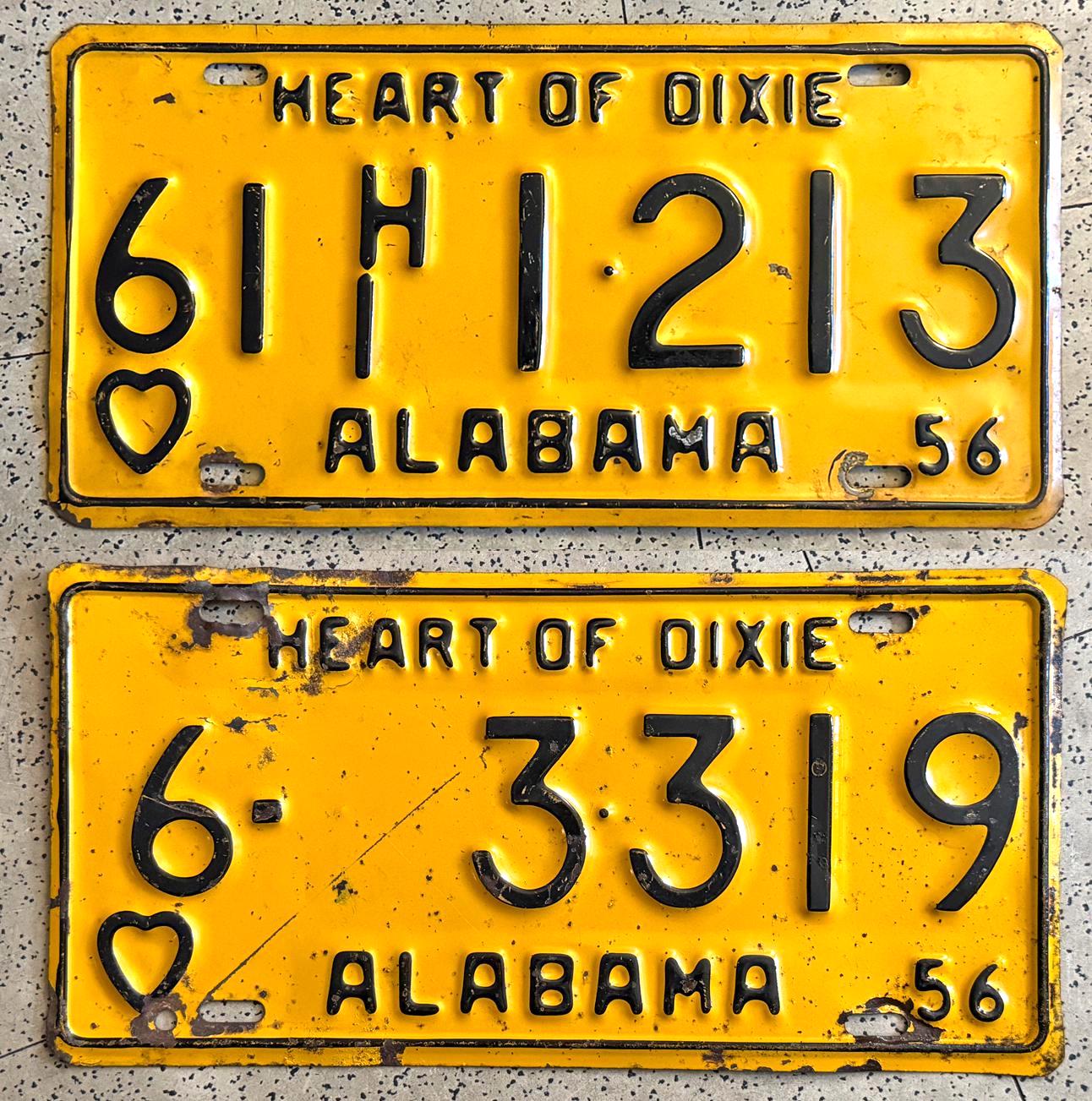 Vintage ALABAMA License Plates – ALL ORIGINAL Antique Auto Tags Man ...