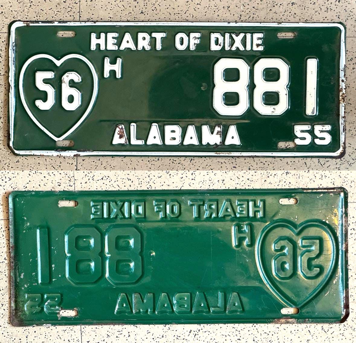 Vintage ALABAMA License Plates – ALL ORIGINAL Antique Auto Tags Man ...