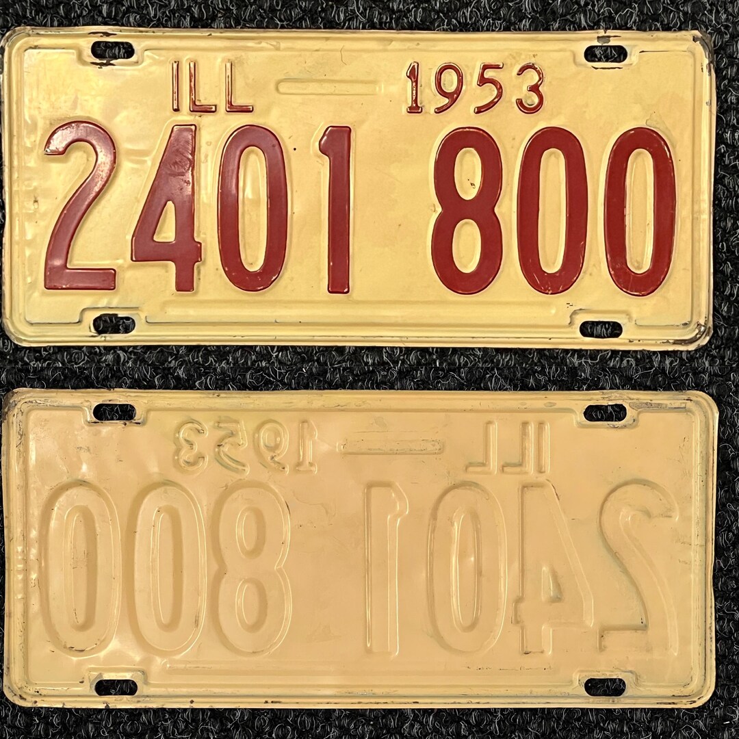 Vintage ILLINOIS License Plates – All ORIGINAL Antique Auto Tags - Etsy