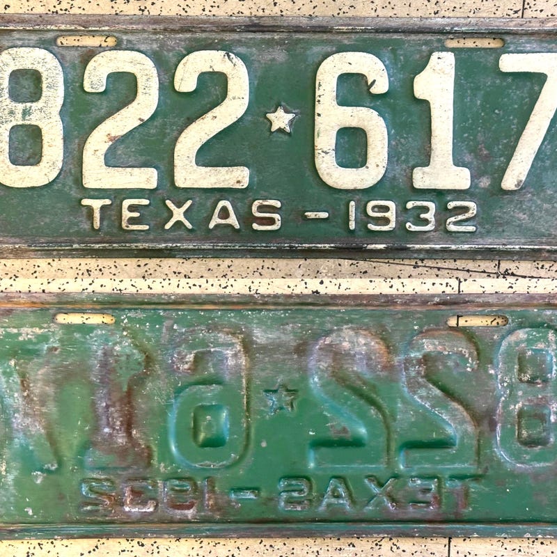 Texas License Plate - Etsy