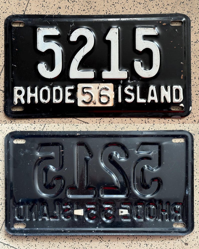 Vintage RHODE ISLAND License Plates – All ORIGINAL Antique Auto/car ...