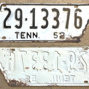 Vintage TENNESSEE License Plates – ALL ORIGINAL Antique Auto Car Tags ...