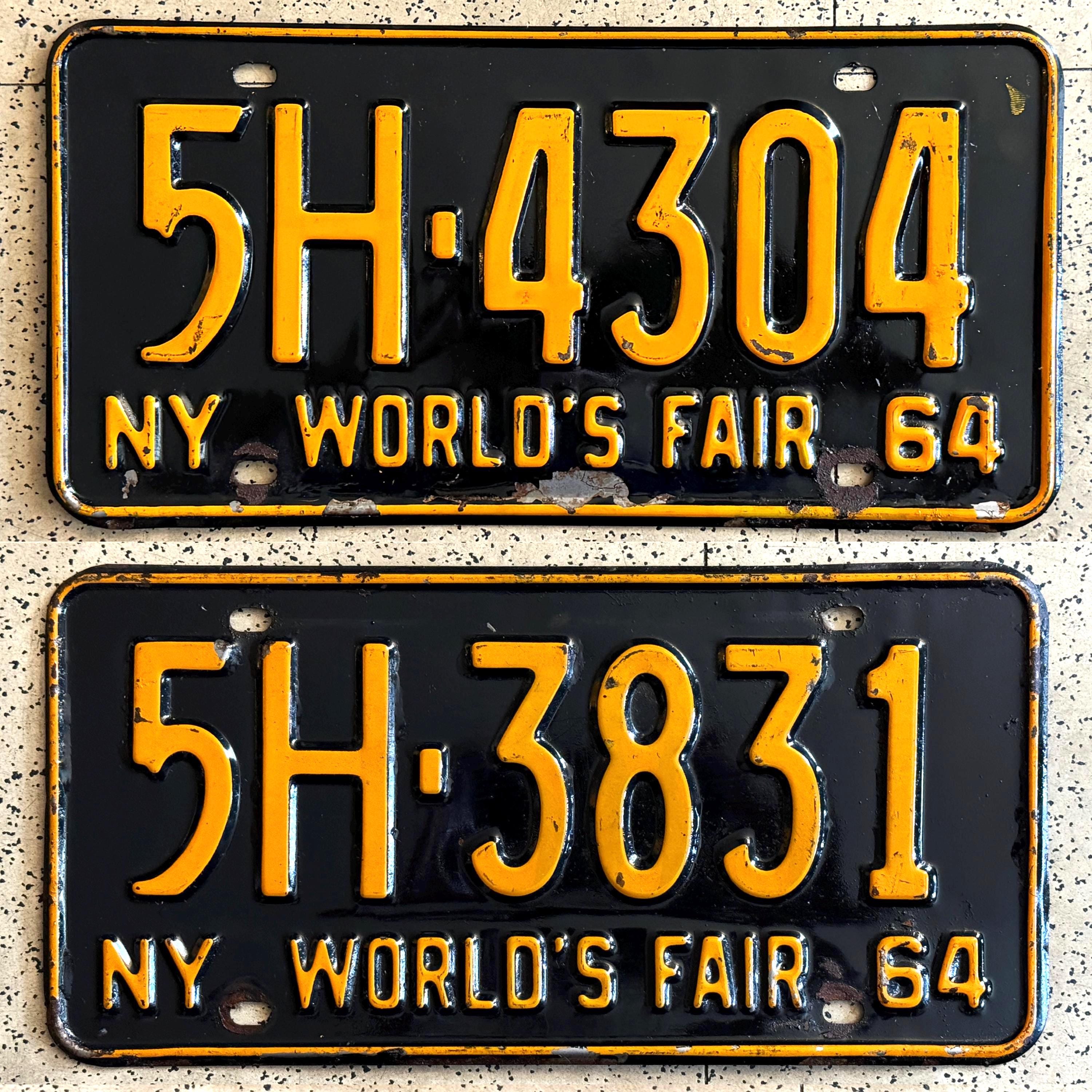 Vintage New York License Plates – ALL ORIGINAL Antique Auto Tags Man ...