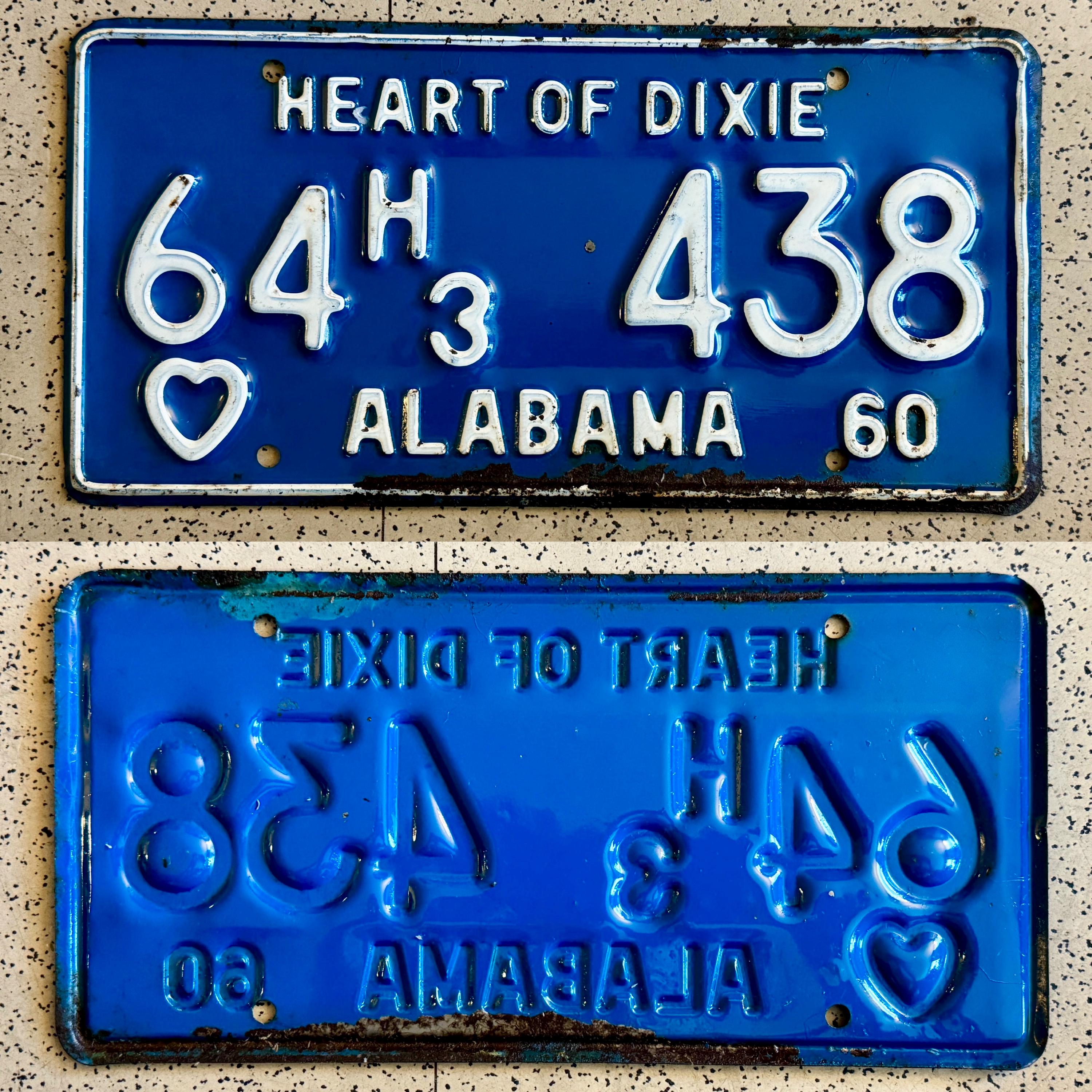 Vintage ALABAMA License Plates – ALL ORIGINAL Antique Auto Tags Man ...