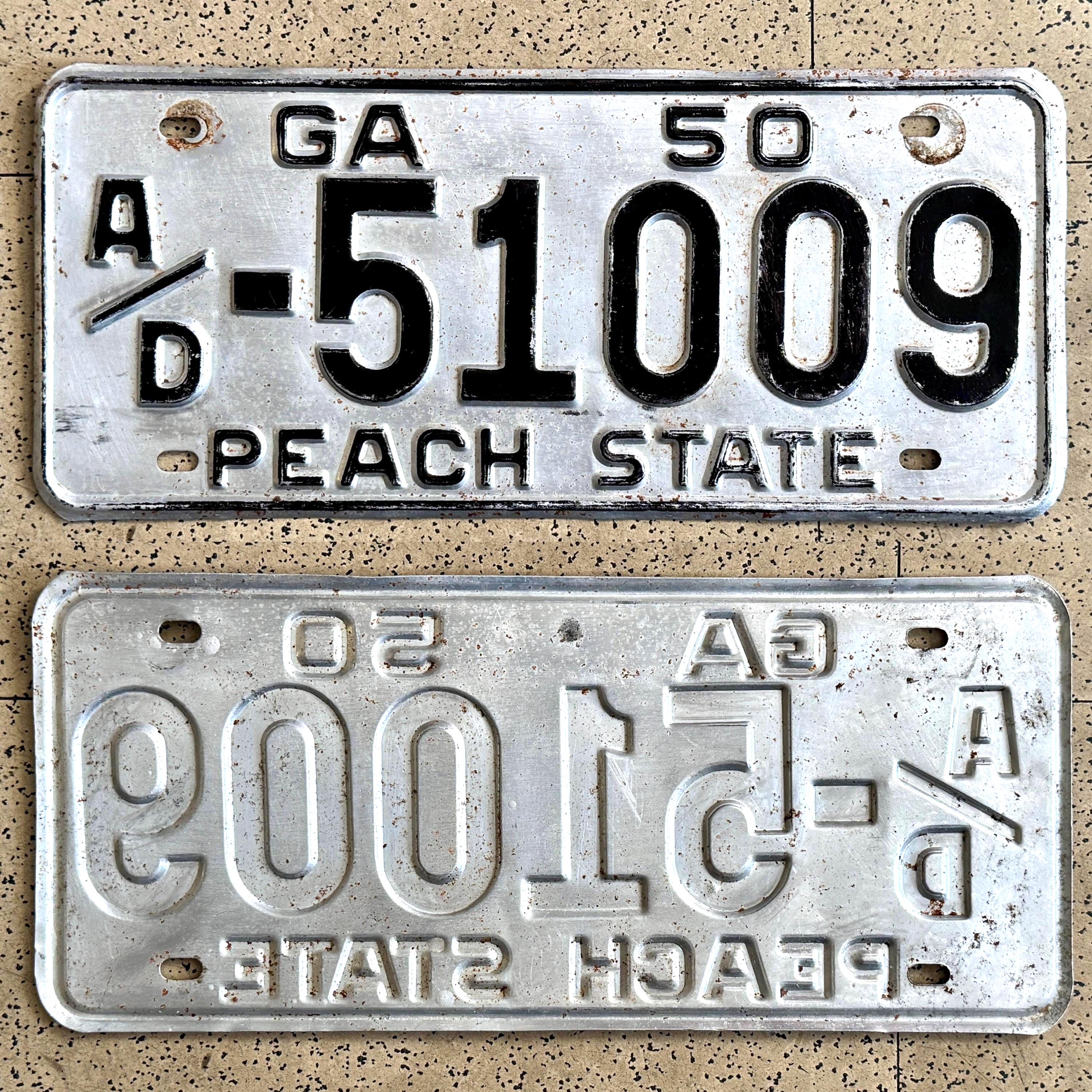 Vintage GEORGIA License Plates – ALL ORIGINAL Antique Auto Car Tags Man ...