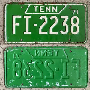 Vintage TENNESSEE License Plates ALL ORIGINAL Antique Auto Tags Man ...