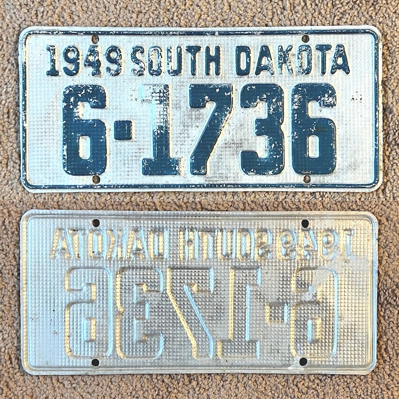 Vintage SOUTH DAKOTA License Plates – Original Antique Auto Tags - Etsy