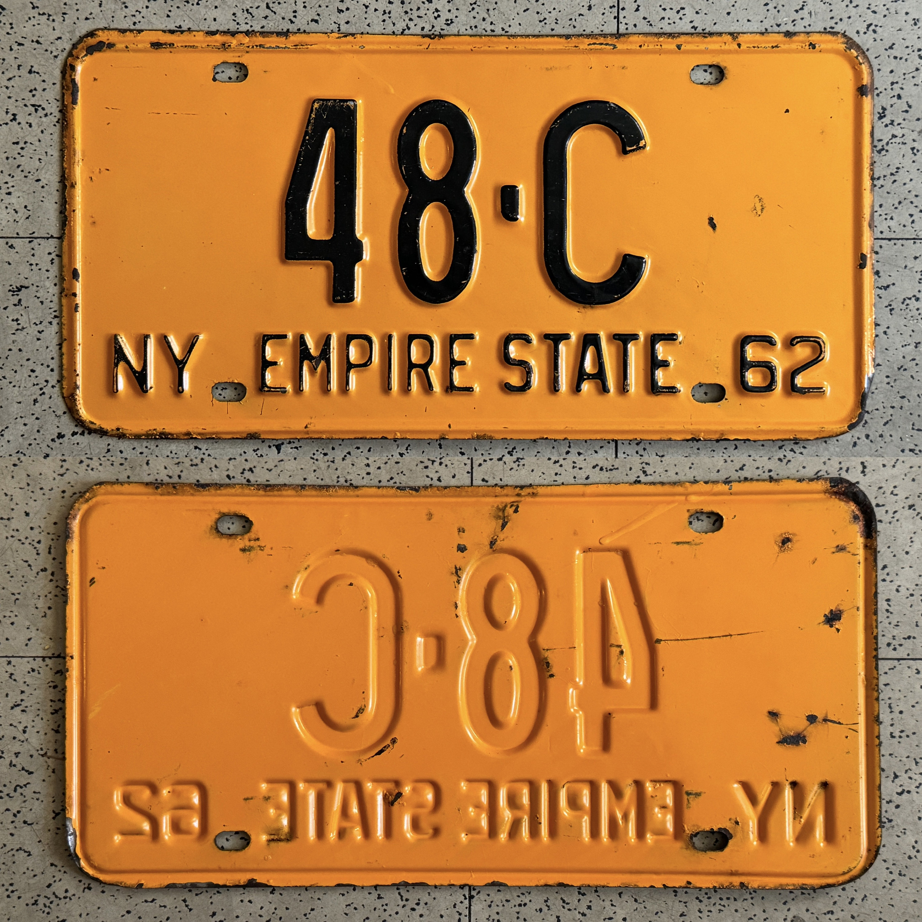 Vintage New York License Plates ALL ORIGINAL Antique Auto Tags Man Cave ...