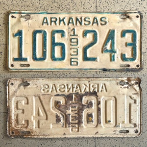 Vintage ARKANSAS License Plates ALL ORIGINAL Antique Auto Tags - Etsy