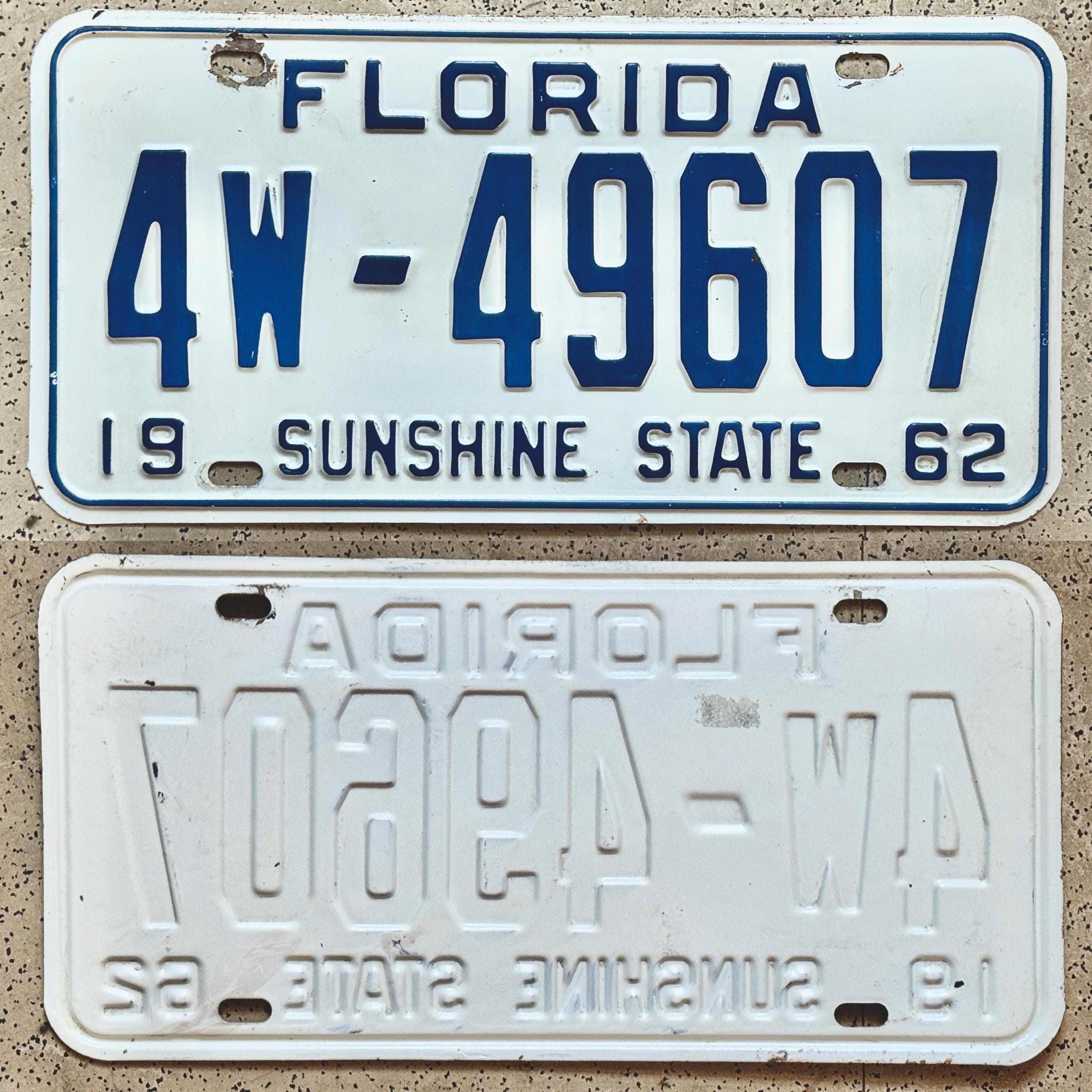 Vintage FLORIDA License Plates – ALL ORIGINAL Antique Auto/car Tags - Etsy