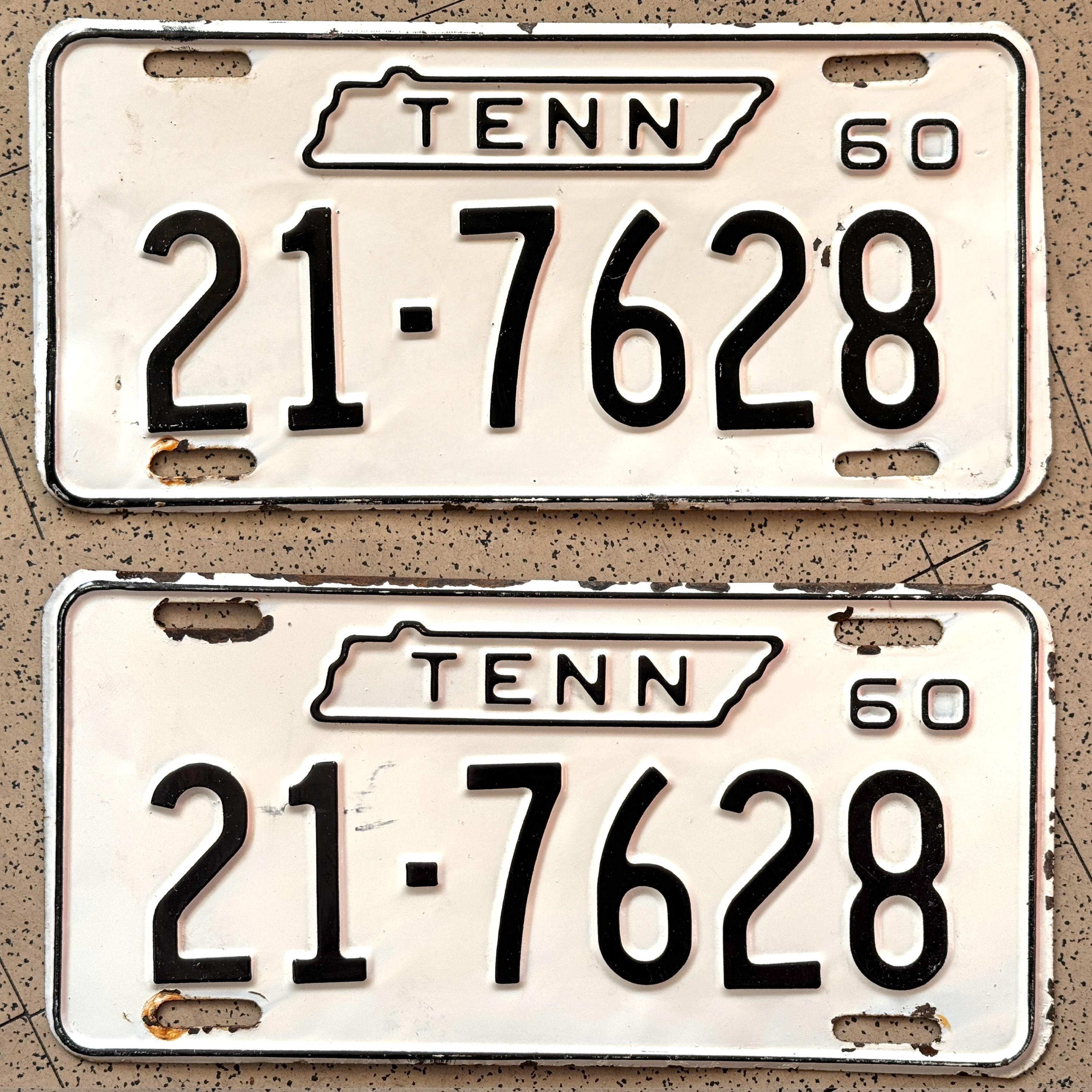 Vintage TENNESSEE License Plates – ALL ORIGINAL Antique Auto Car Tags ...