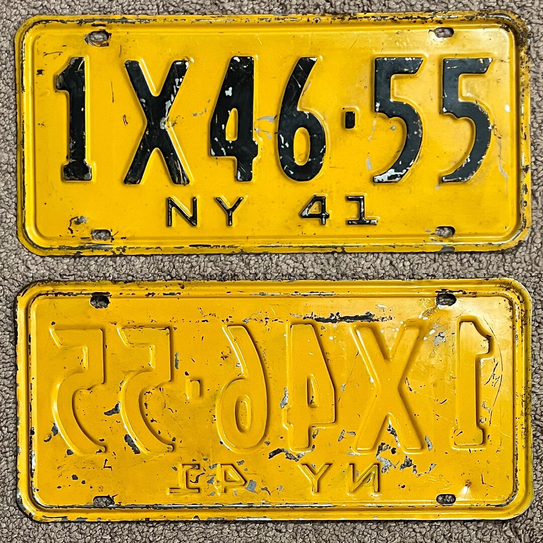 Vintage New York License Plates ALL ORIGINAL Antique Auto - Etsy