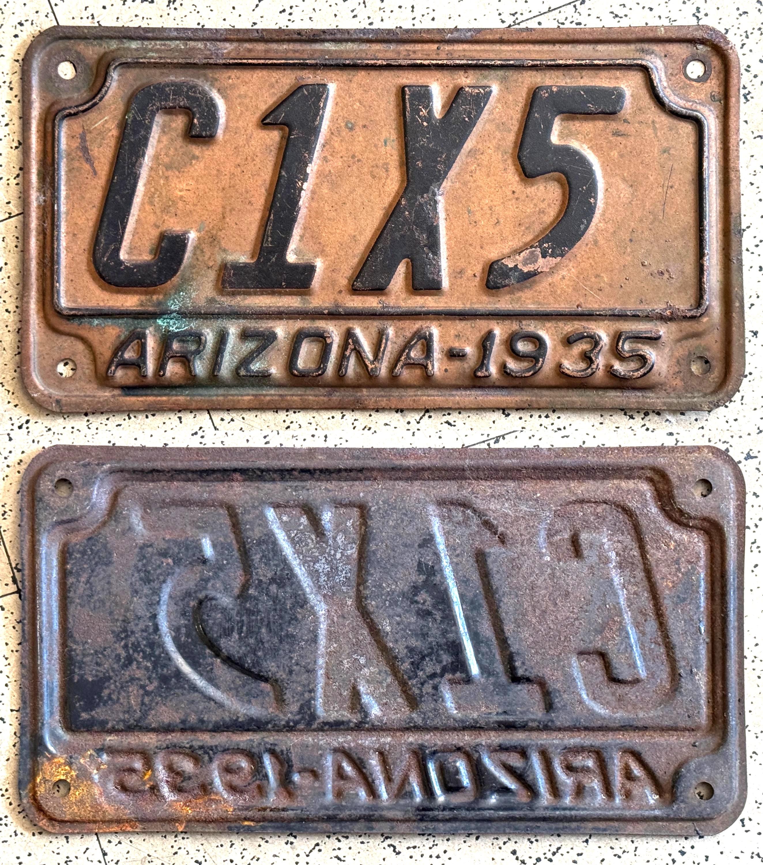 Vintage ARIZONA License Plates – ALL ORIGINAL Antique Auto Tags - Etsy