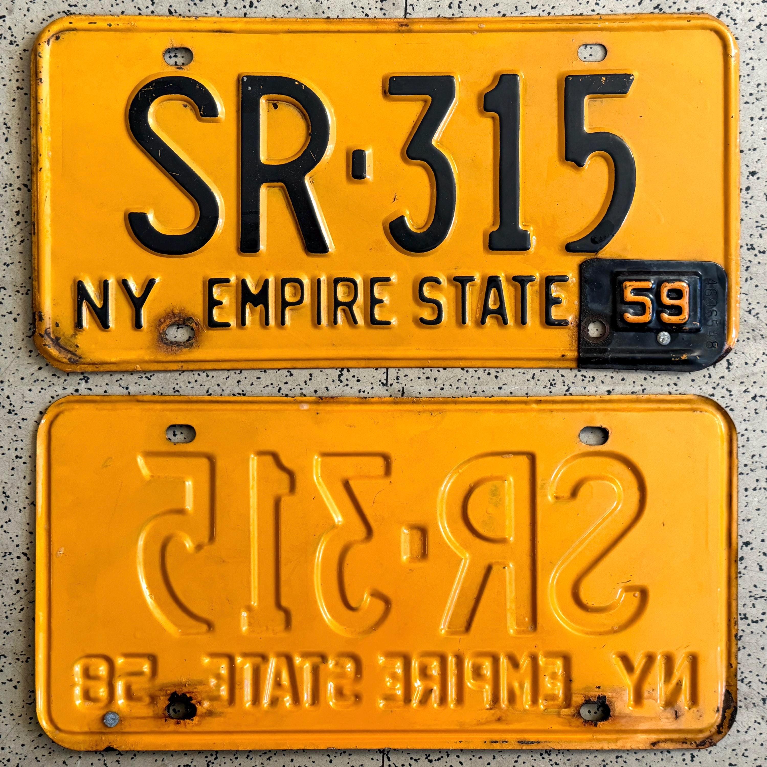 Vintage New York License Plates – ALL ORIGINAL Antique Auto Tags Man ...