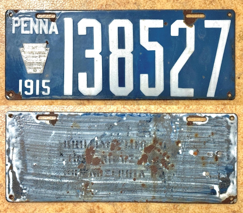 Vintage PENNSYLVANIA License Plates – ALL ORIGINAL Antique Auto Tags - Etsy