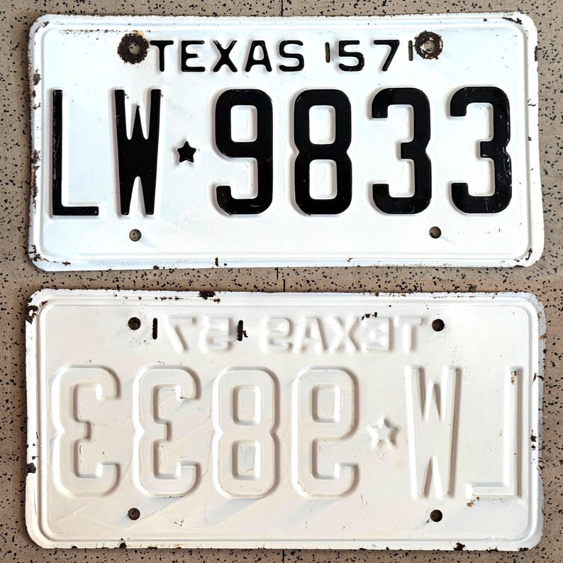 Vintage TEXAS License Plates Through 1960 ALL ORIGINAL Antique Auto ...