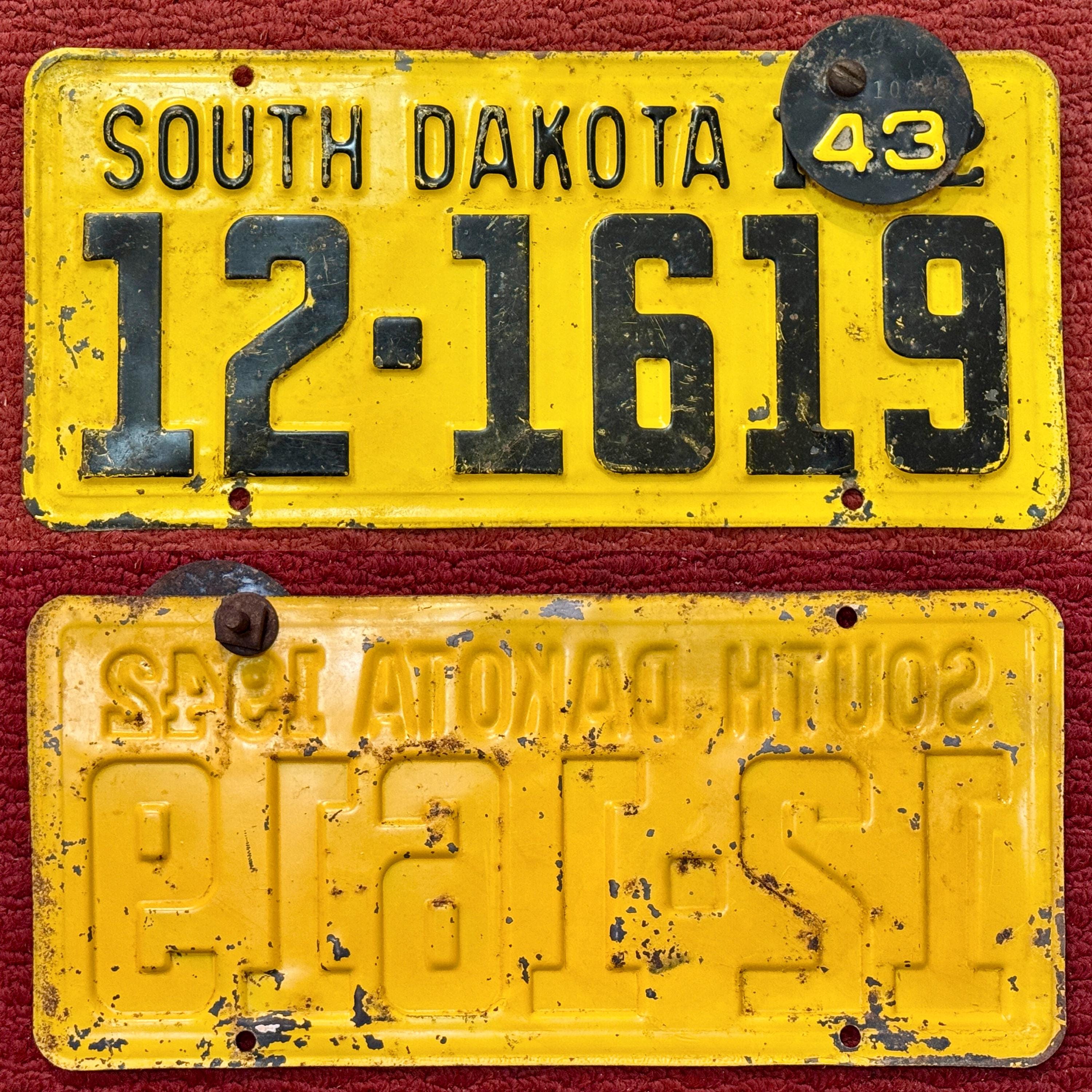 Vintage SOUTH DAKOTA License Plates – Original Antique Auto Tags - Etsy