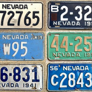 Vintage NEVADA License Plates – ALL ORIGINAL Antique Auto Car Tags - Etsy