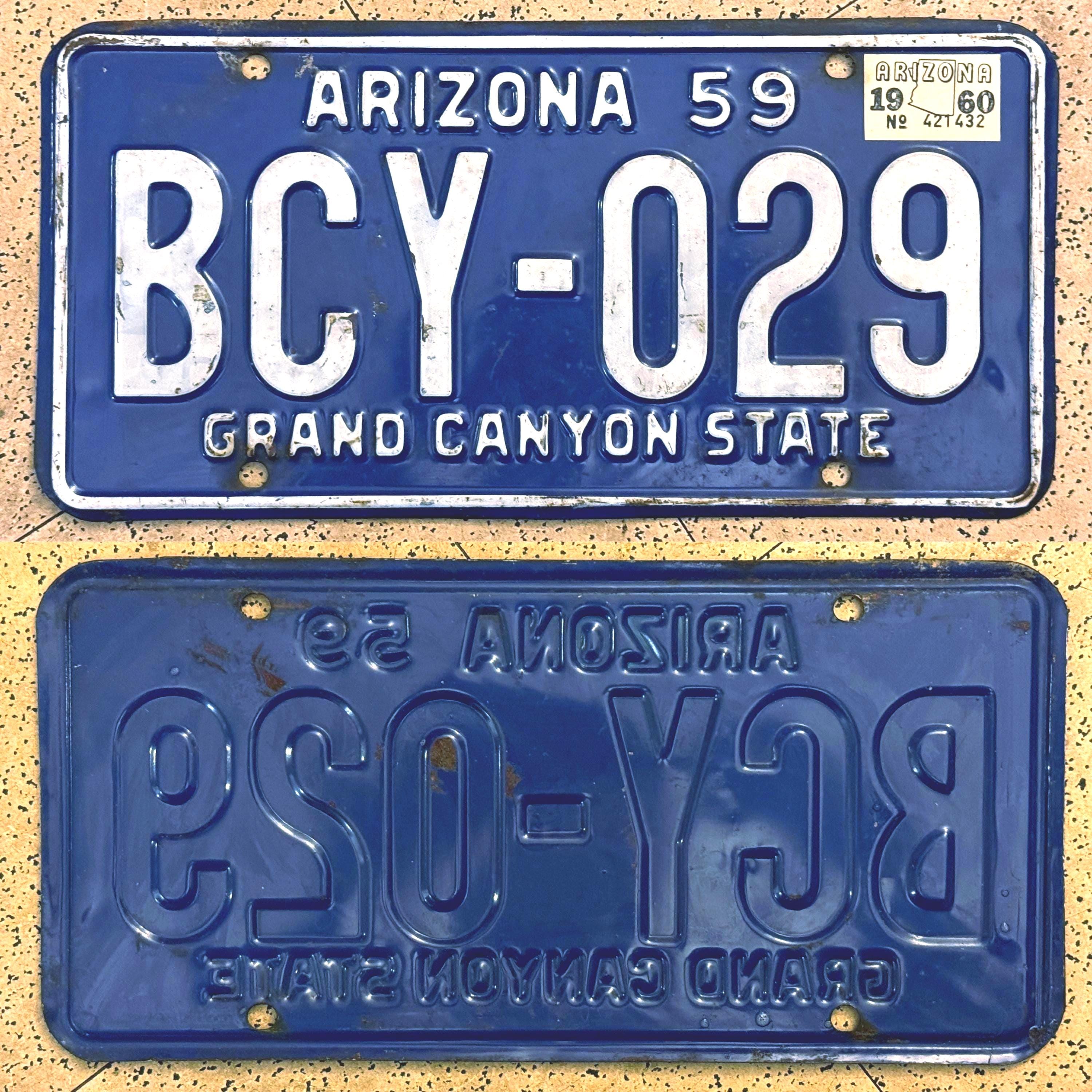 Vintage ARIZONA License Plates – ALL ORIGINAL Antique Auto Tags - Etsy
