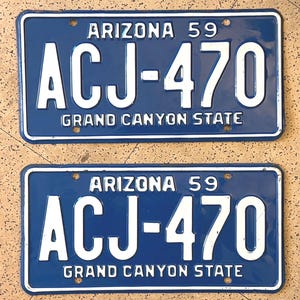 Vintage ARIZONA License Plates – ALL ORIGINAL Antique Auto Tags - Etsy