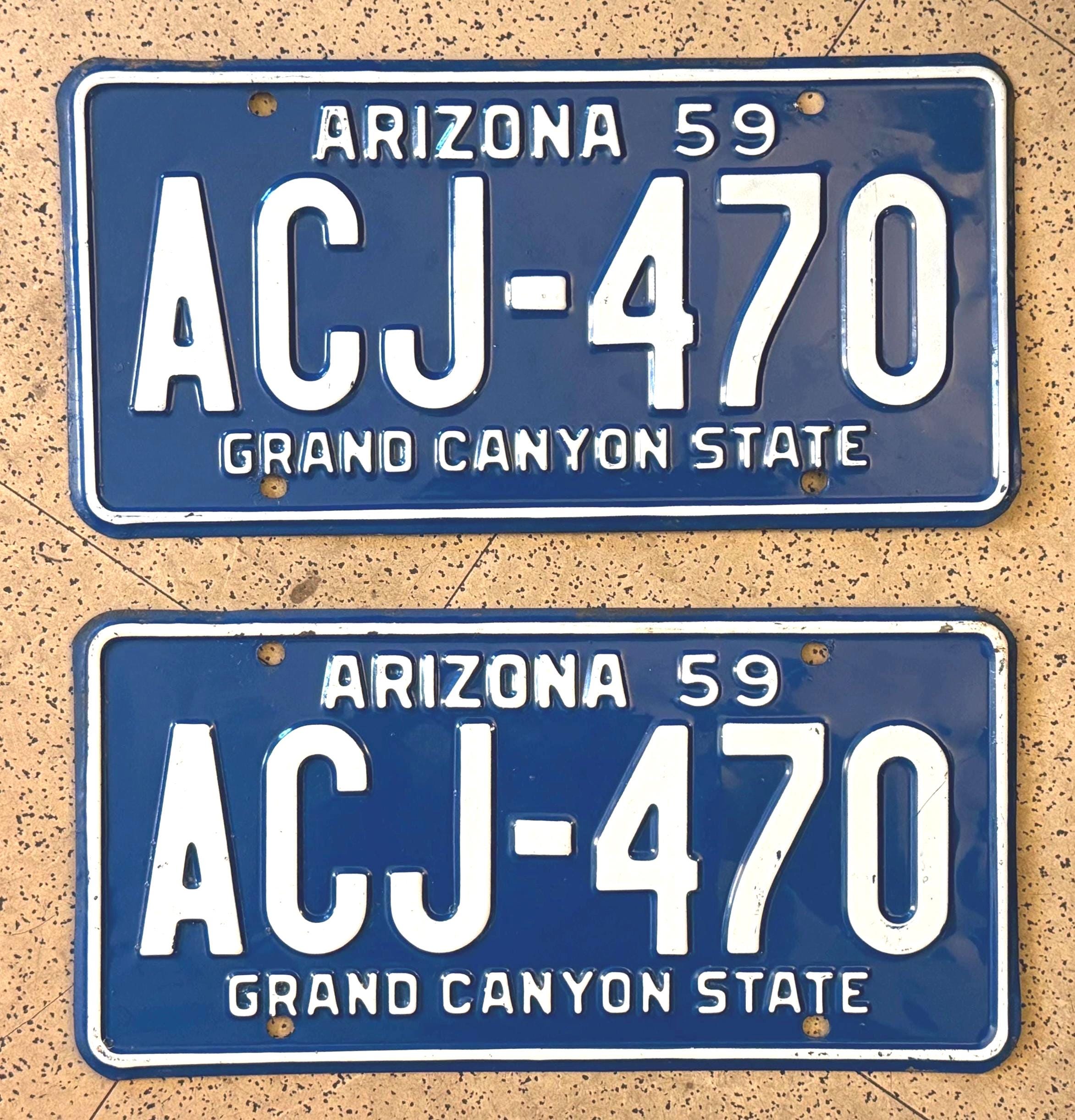 Vintage ARIZONA License Plates – ALL ORIGINAL Antique Auto Tags - Etsy