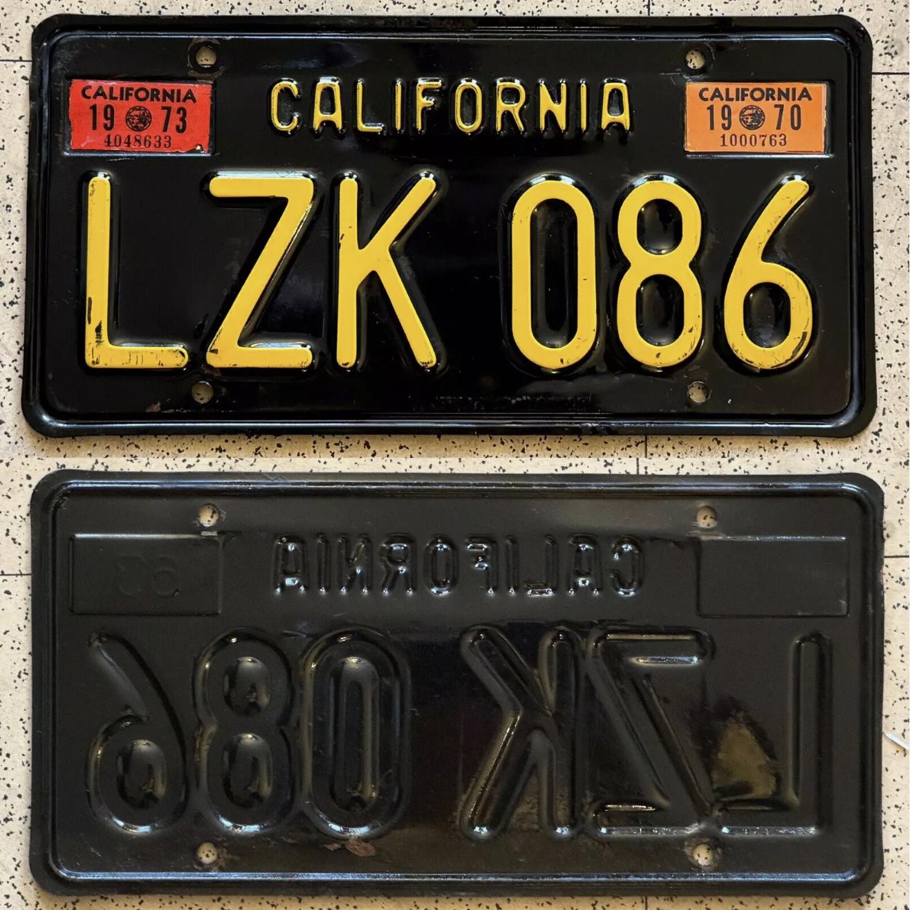 Vintage CALIFORNIA License Plates 1956present ALL ORIGINAL Antique Auto ...